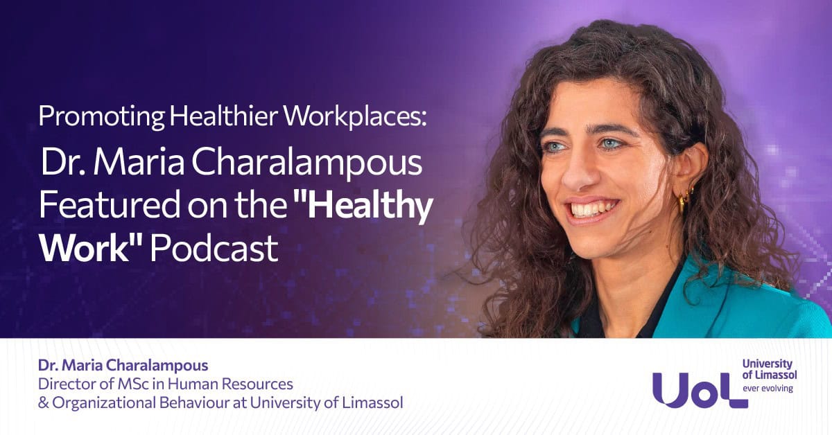 Promoting Healthier Workplaces: Dr. Maria Charalampous Featured on the ...