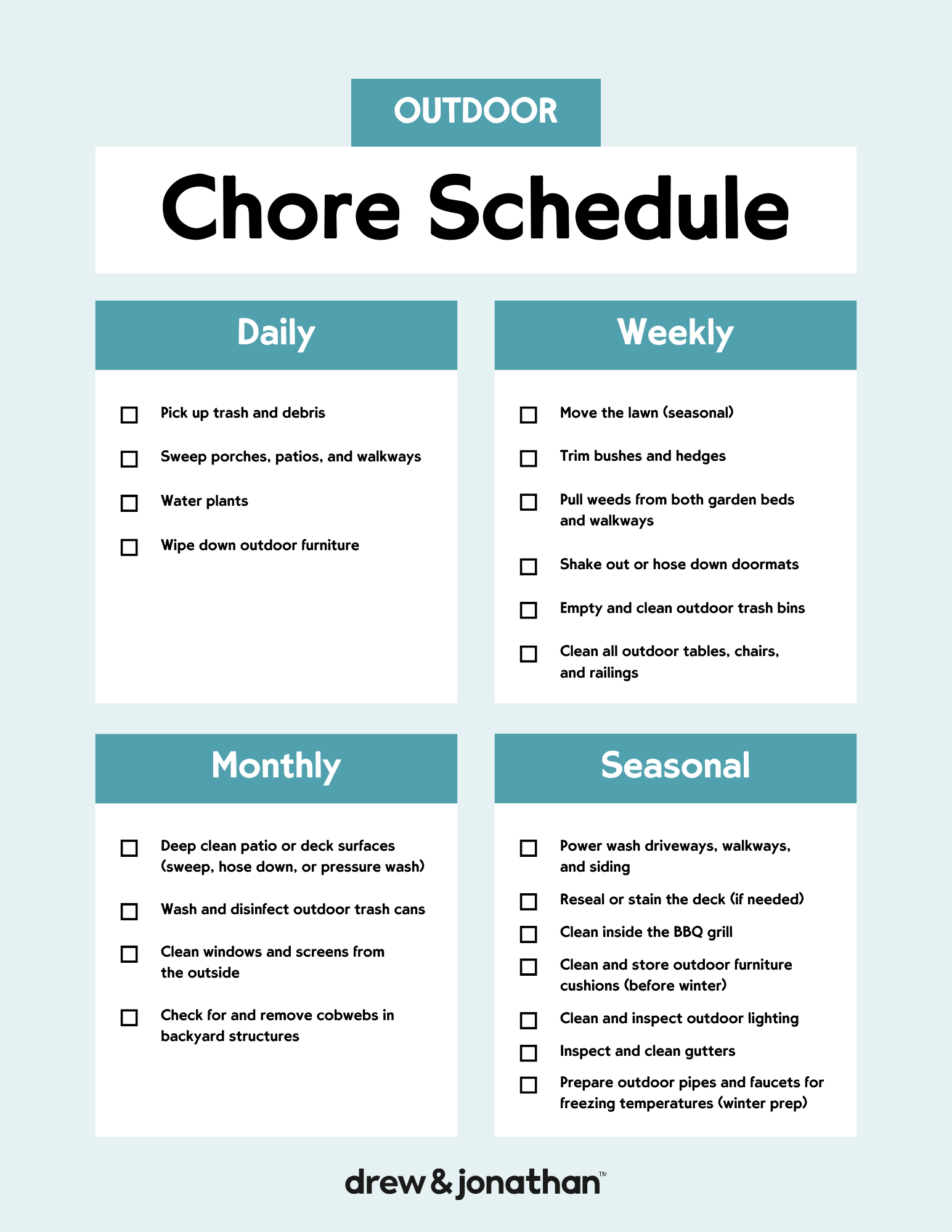 Download Our Free Printable Chore Chart Templates