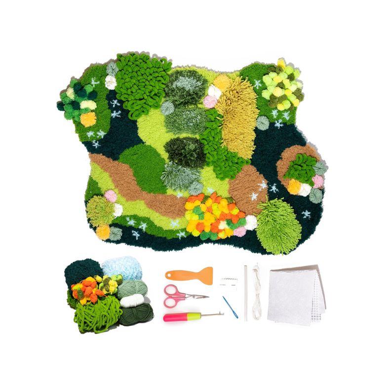 CRAFT CLUB Forest Floor Moss Rug Latch Hook Kit - Drew & Jonathan
