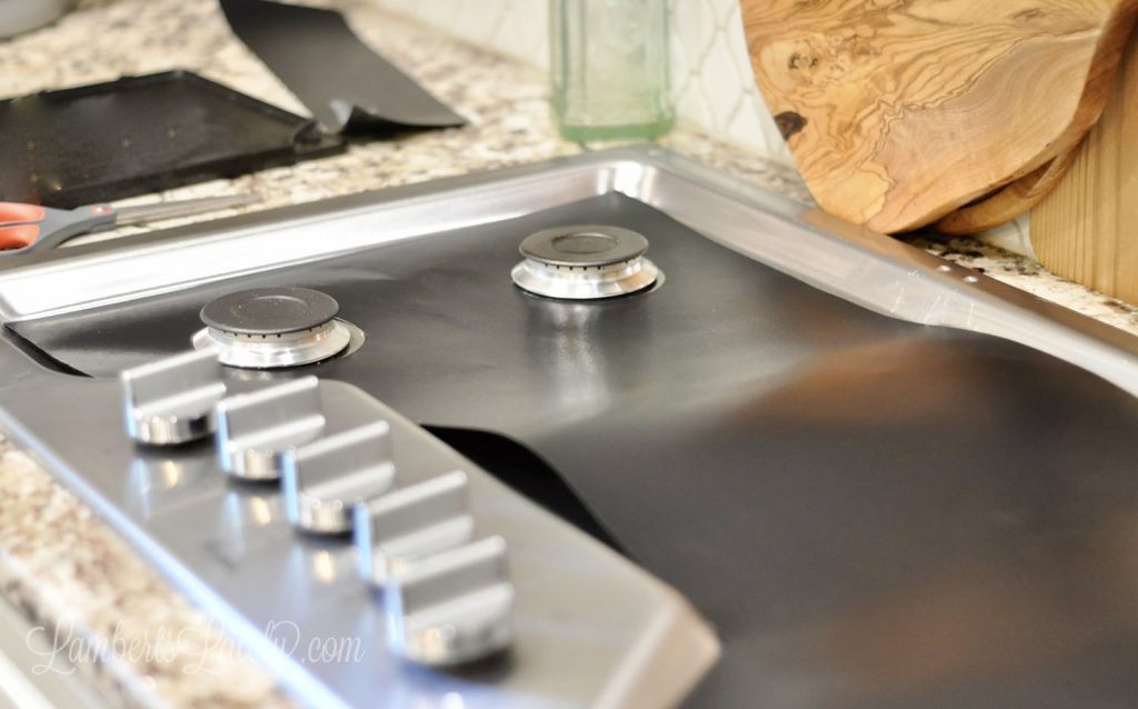 DIY Gas Stove Splash Guard Liner | Lamberts Lately