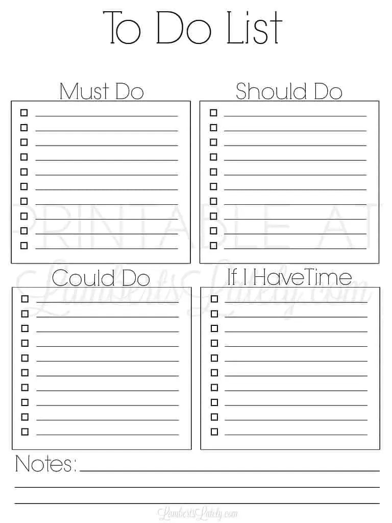 33 Free Printable To Do List Templates | Lamberts Lately