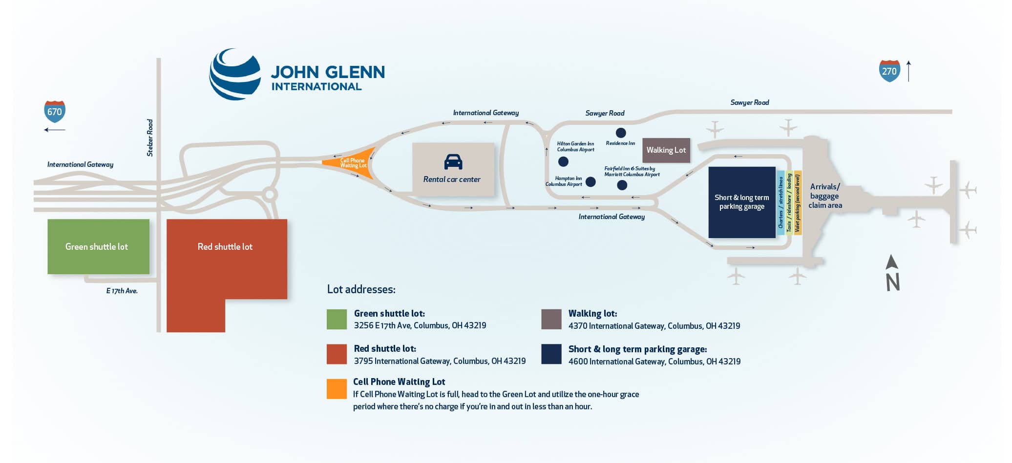 Parking options - John Glenn International (CMH) & Rickenbacker (LCK ...