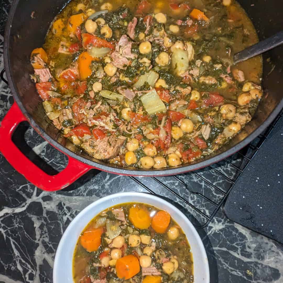 Lamb Stew From Leftover Lamb Shank With Middle Eastern Flavor - A Cents ...