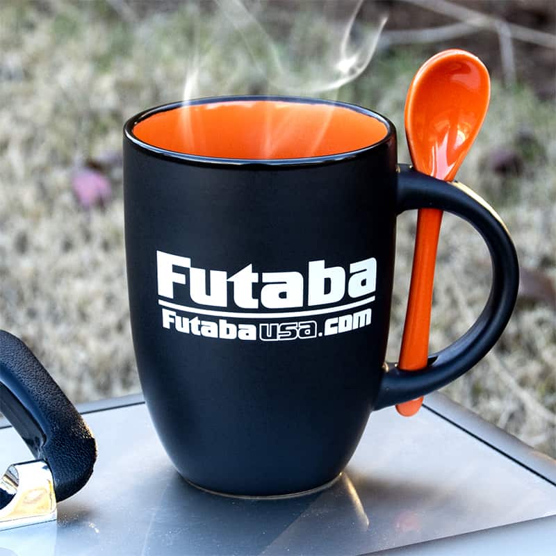 Futaba USA Black Mug with Spoon - FutabaUSA
