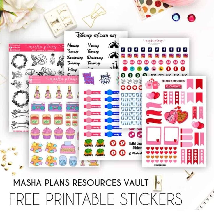 Free Printable Journal Stickers