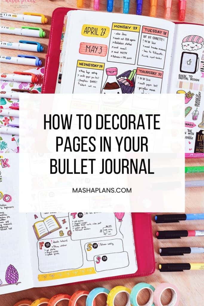 How To Decorate Pages In Your Bullet Journal