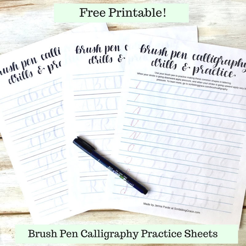 Free Brush Lettering Sheets To Master Calligraphy