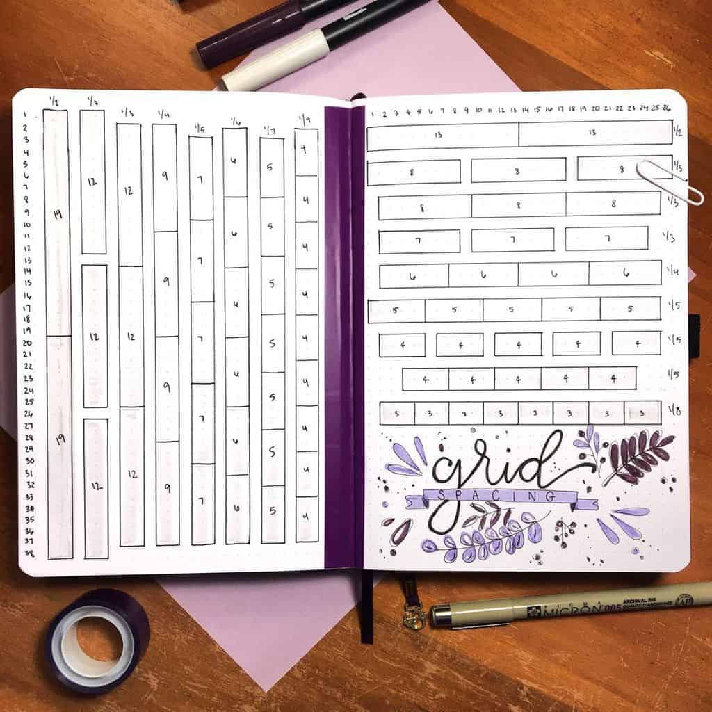 Bullet Journal Grid Spacing Guide: All You Need To Know | Masha Plans