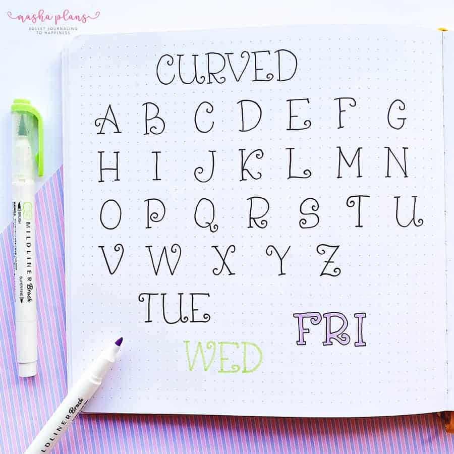 23 Bullet Journal Fonts You Need To Try Today | Masha Plans