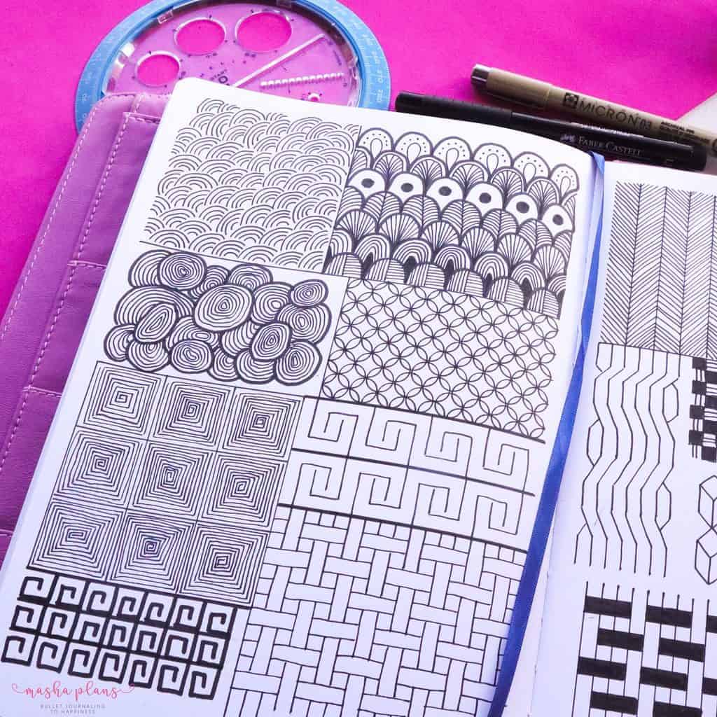 13 Simple Patterns For Your Geometric Bullet Journal Pages | Masha Plans