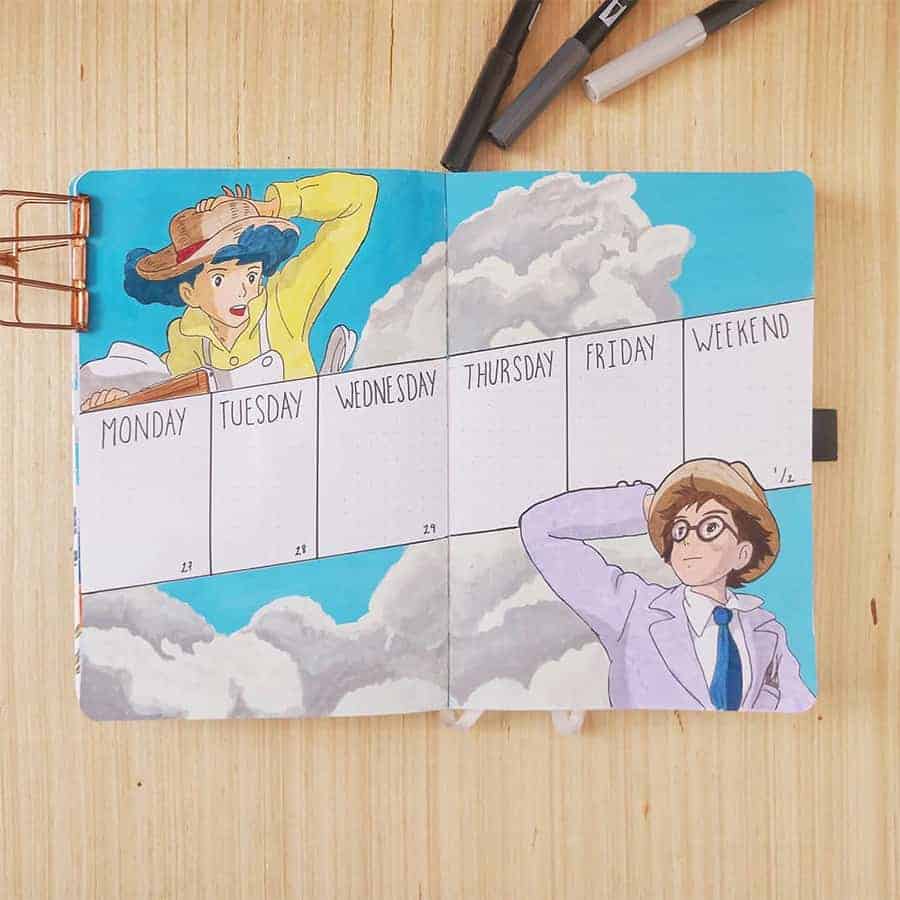33 Cute Studio Ghibli Bullet Journal Theme Inspirations | Masha Plans