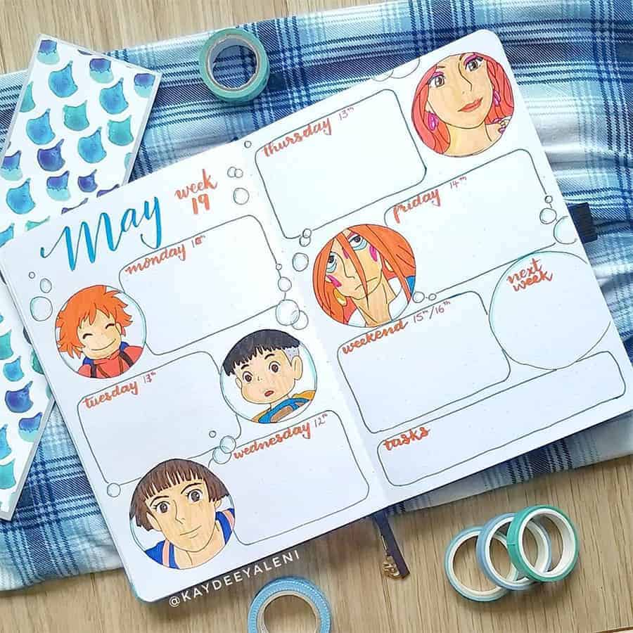 33 Cute Studio Ghibli Bullet Journal Theme Inspirations | Masha Plans