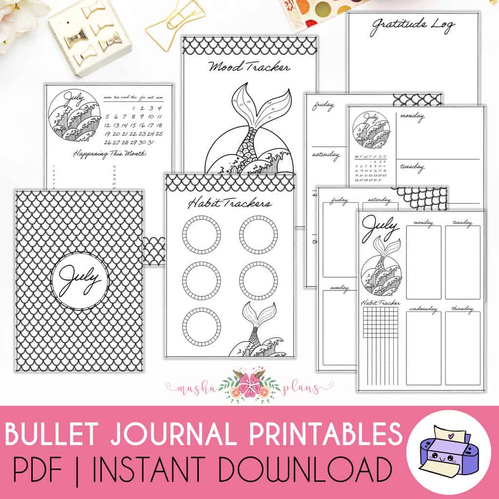 2021 Bullet Journal Setup Bundle | Masha Plans