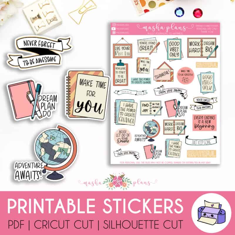 Vision Board Stickers | Masha Plans