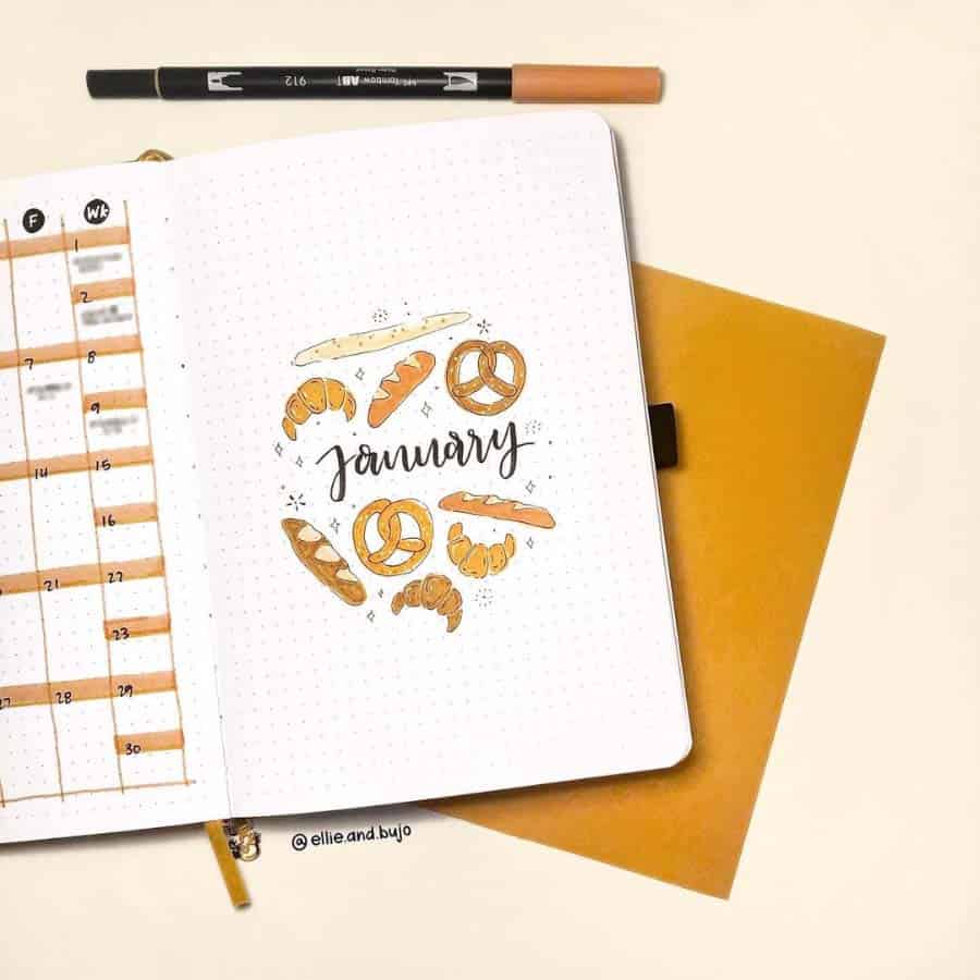 21 January Bullet Journal Cover Page Ideas | Masha Plans