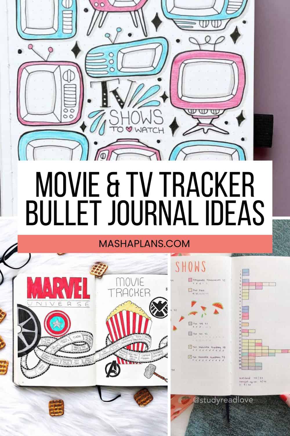 15 Movies & TV Series Tracker Bullet Journal Ideas