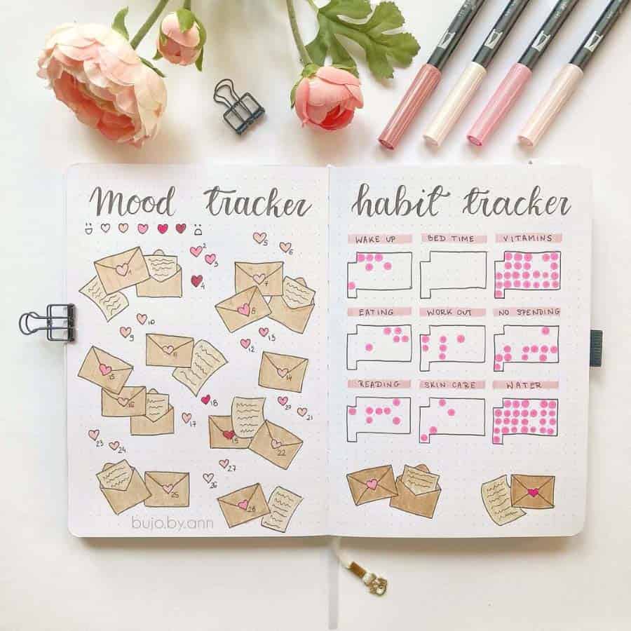 Valentine's Day Bullet Journal Ideas