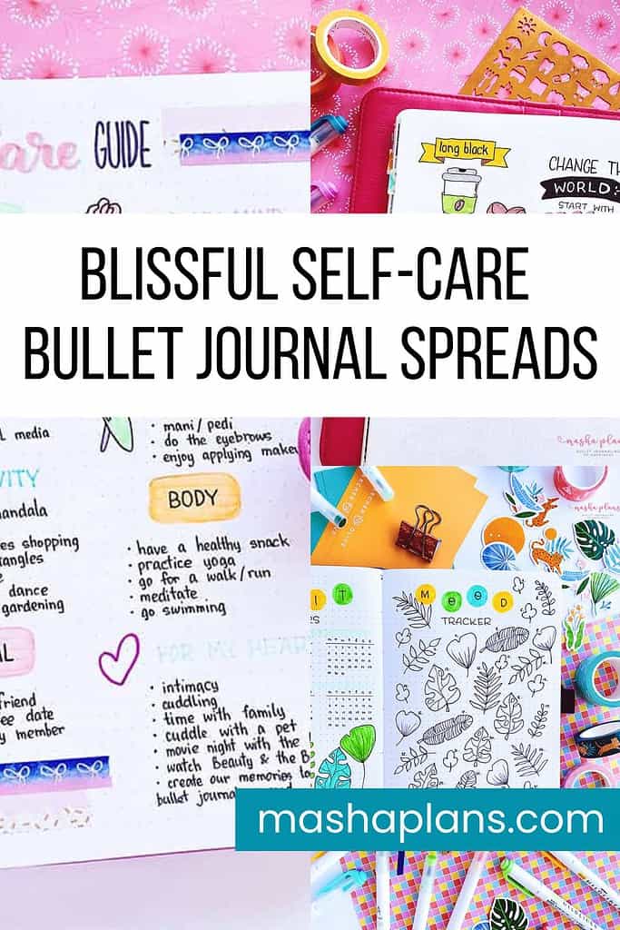 9 Blissful Self-Care Bullet Journal Spreads | Masha Plans