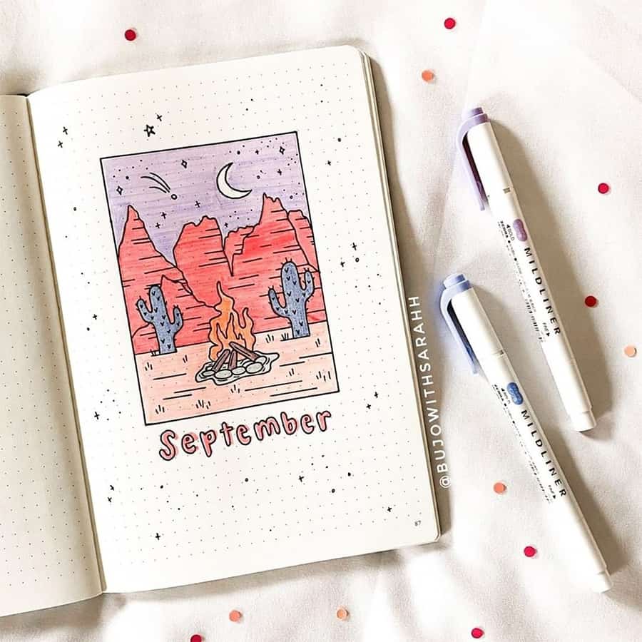 11 Stunning Bullet Journal September Cover Page Ideas | Masha Plans