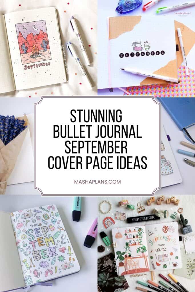 11 Stunning Bullet Journal September Cover Page Ideas | Masha Plans