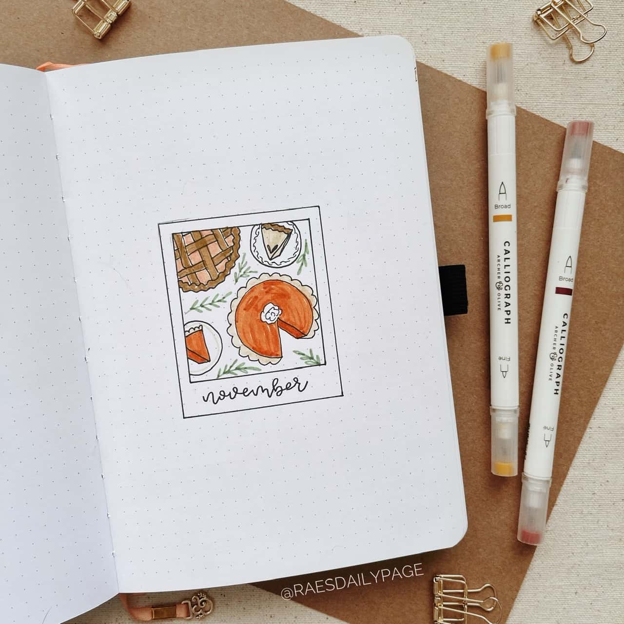 15 Inspiring November Bullet Journal Cover Page Ideas | Masha Plans