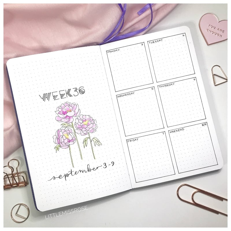19 Weekly Layout Bullet Journal Ideas