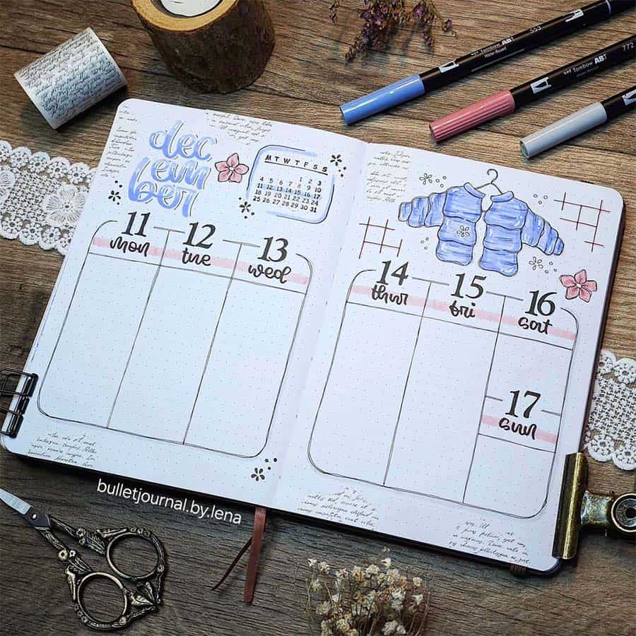 17 December Bullet Journal Theme Ideas