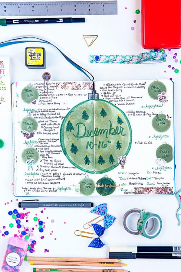Bullet Journal Green Theme Inspirations