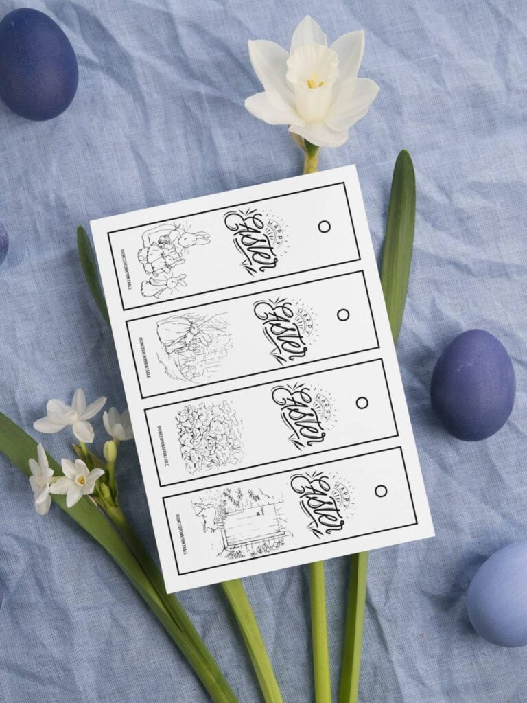 Free Printable Easter Bookmarks for Kids to Color - Once Upon A Printable