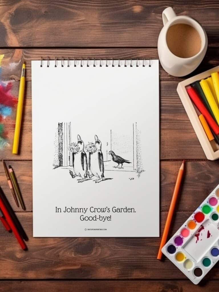 Johnny Crow's Garden Coloring Pages (Free Printable) - Once Upon A Printable