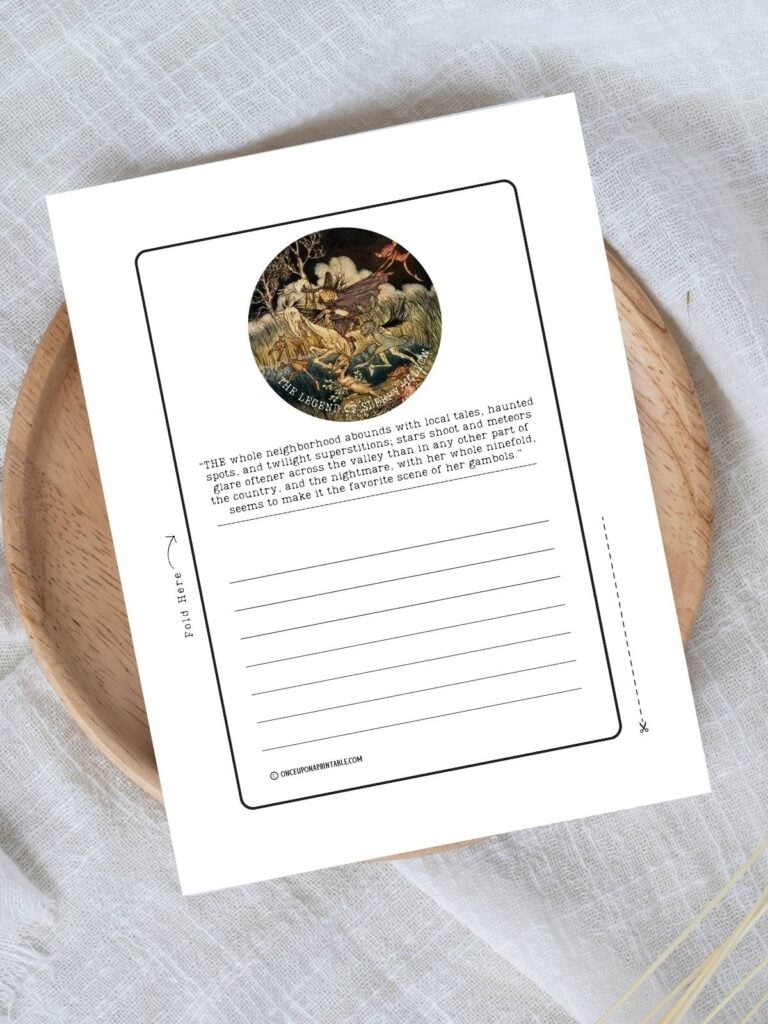 The Legend of Sleepy Hollow Stationary (Free Printables) - Once Upon A ...