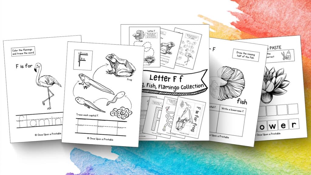 Letter F Unit Study Worksheets (Free Printables) - Once Upon A Printable