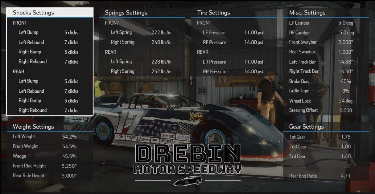 NASCAR Heat 5 Xtreme Dirt Tour Setups – Best Sim Racing Setups