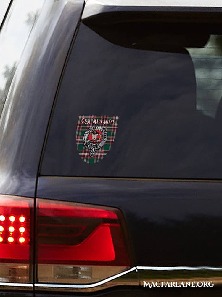 Clan MacFarlane Shield Crest Badge Modern Hunting Window Decal ⋆ ...