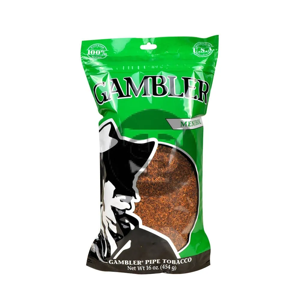 GAMBLER PIPE TOBACCO 16OZ MENTHOL (GREEN) GPLMT – 3BB Distributors