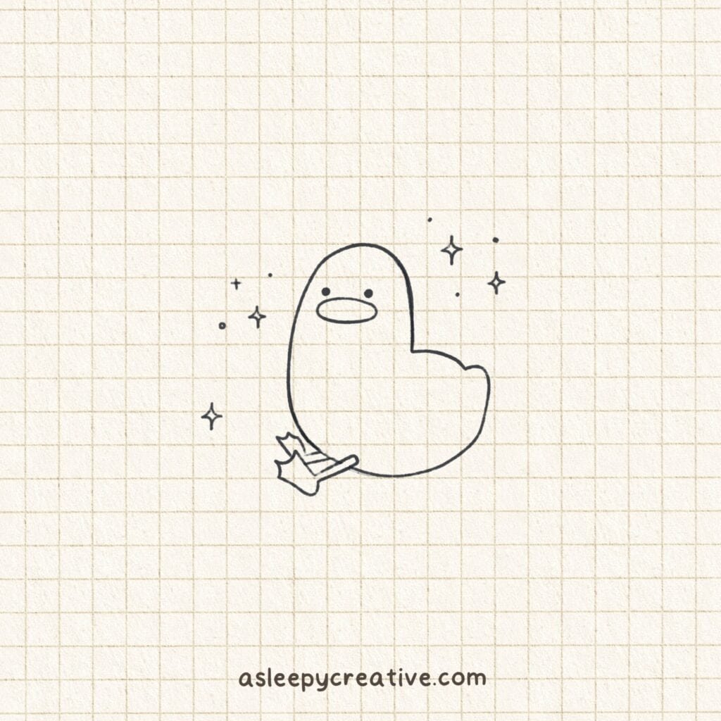 30 Easy Duck Drawing Ideas - a sleepy creative