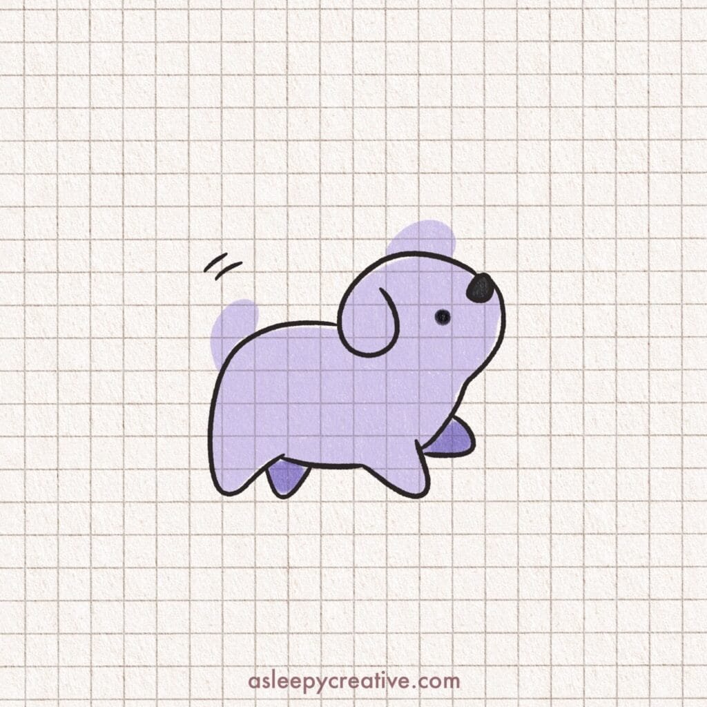 35+ Cute & Easy Dog Drawing Ideas - a sleepy creative