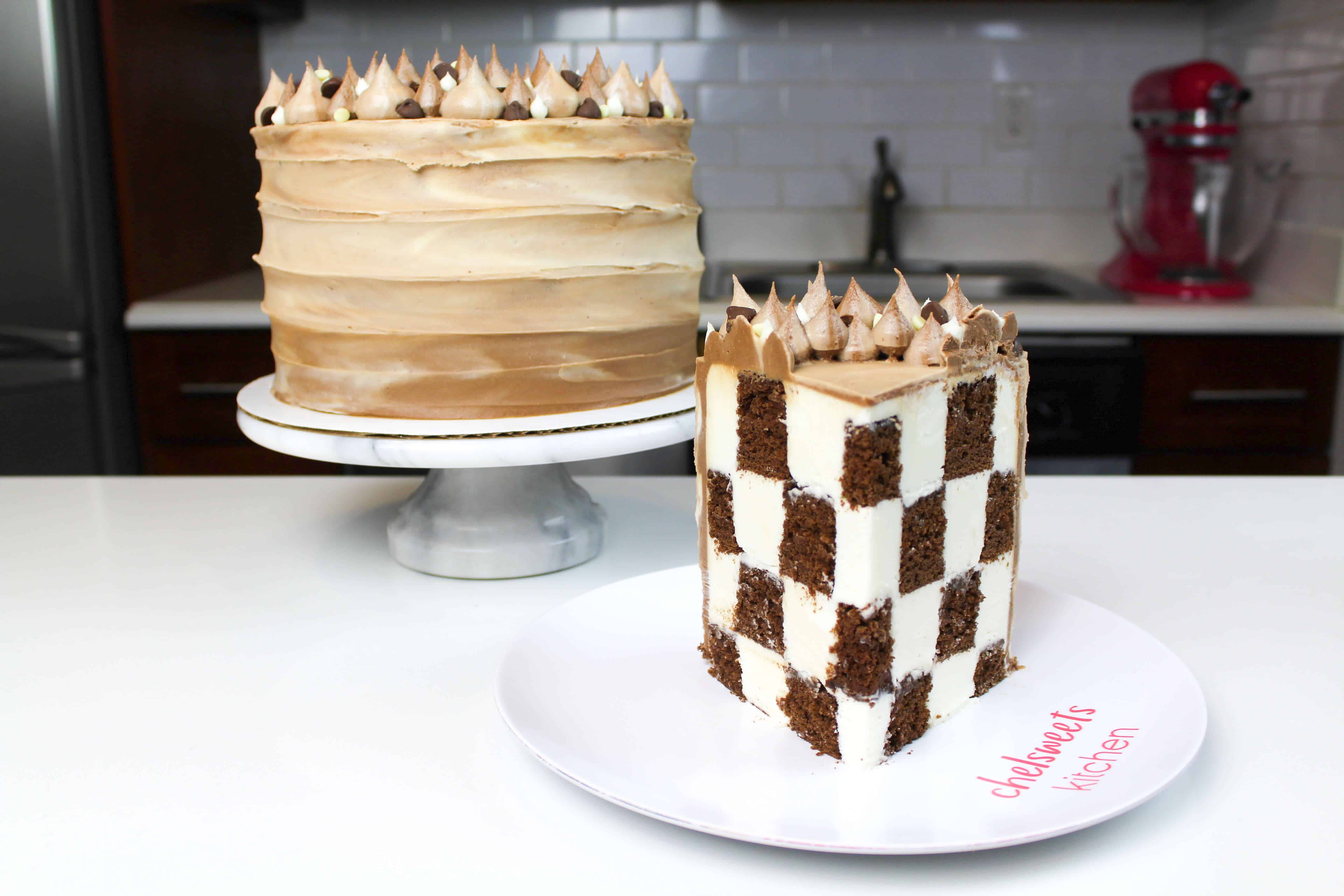 Pretty Checkerboard Cake