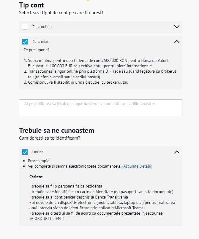 Deschiderea unui cont de tranzacționare la BVB. Pașii de urmat
