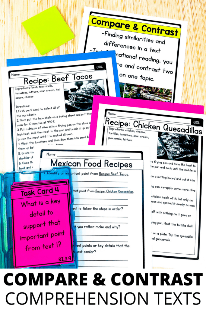 7 Effortless Nonfiction Compare And Contrast Activities: Teaching Ideas