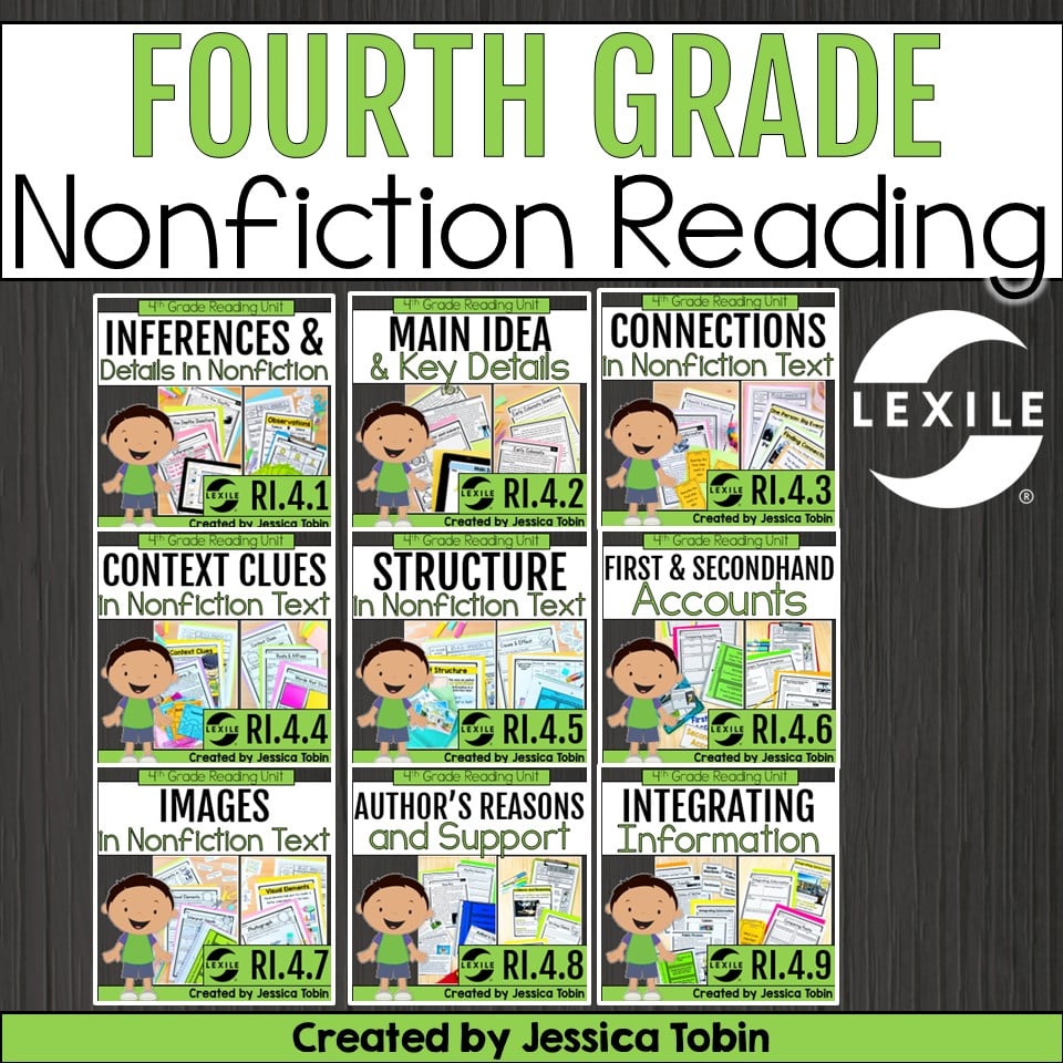 4th Grade Common Core Nonfiction Reading Bundle