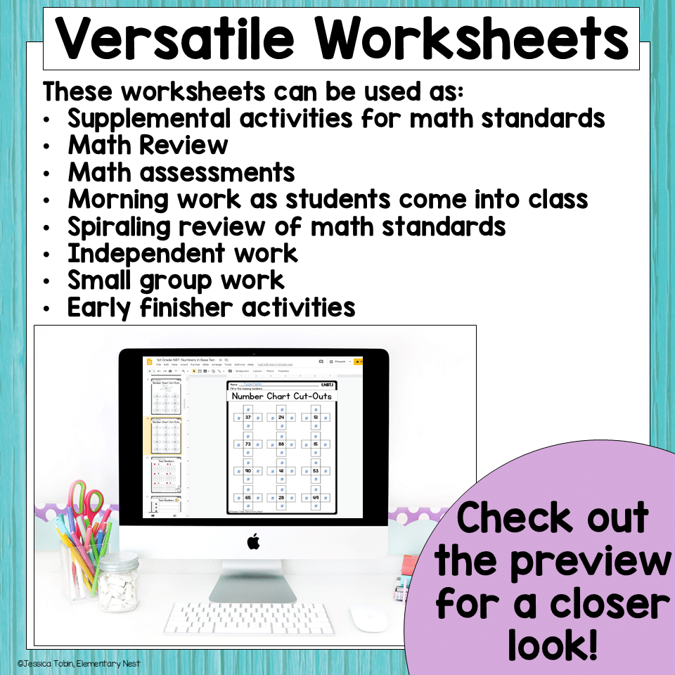 1st Grade NBT Math Worksheets