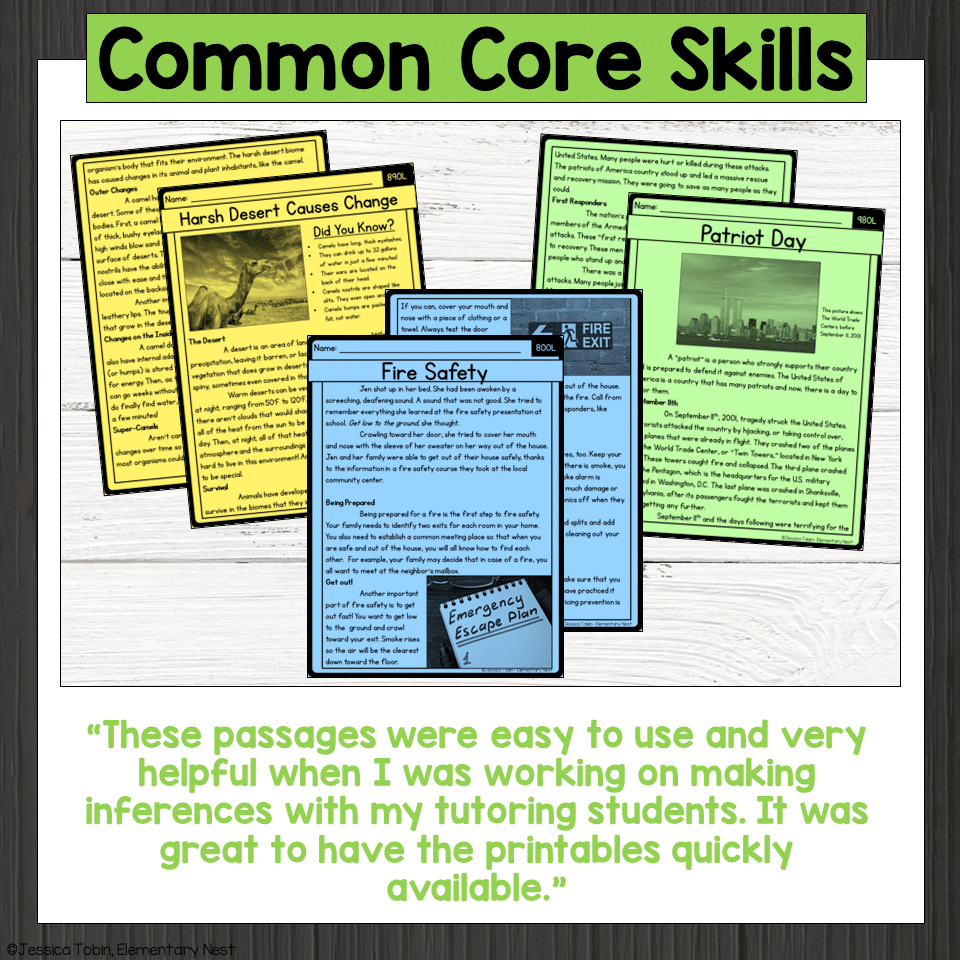 Making Inferences Worksheets And Activities RI.4.1