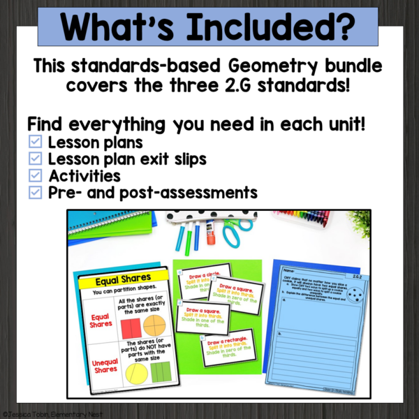 2nd Grade Geometry Lessons Common Core Bundle