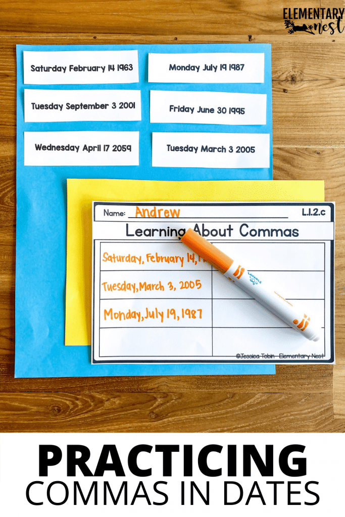 Teaching Commas To Students