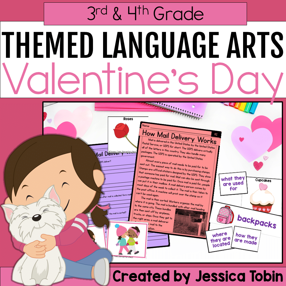 3rd And 4th Grade ELA Valentine's Day Activities