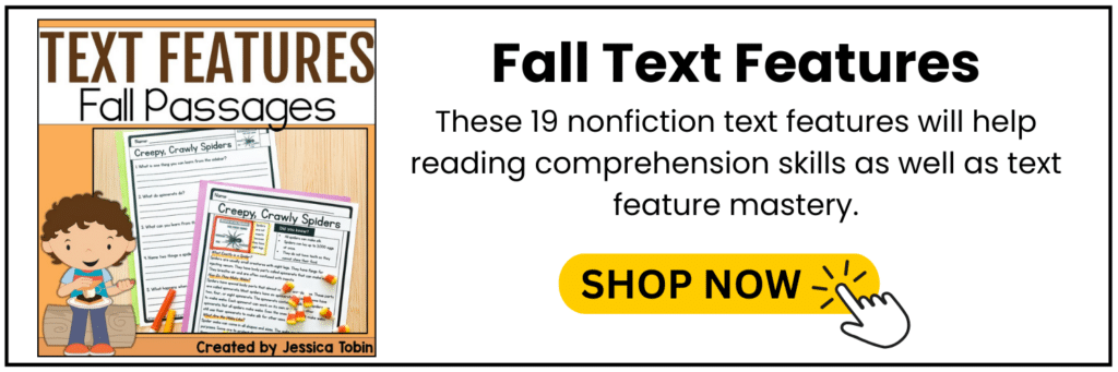 Nonfiction Text Features Fall Reading Activities For Kids