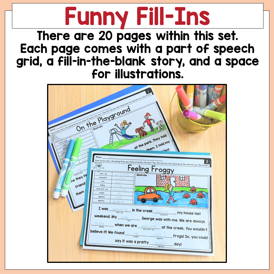 Funny Fill-Ins Early Finishers Activity