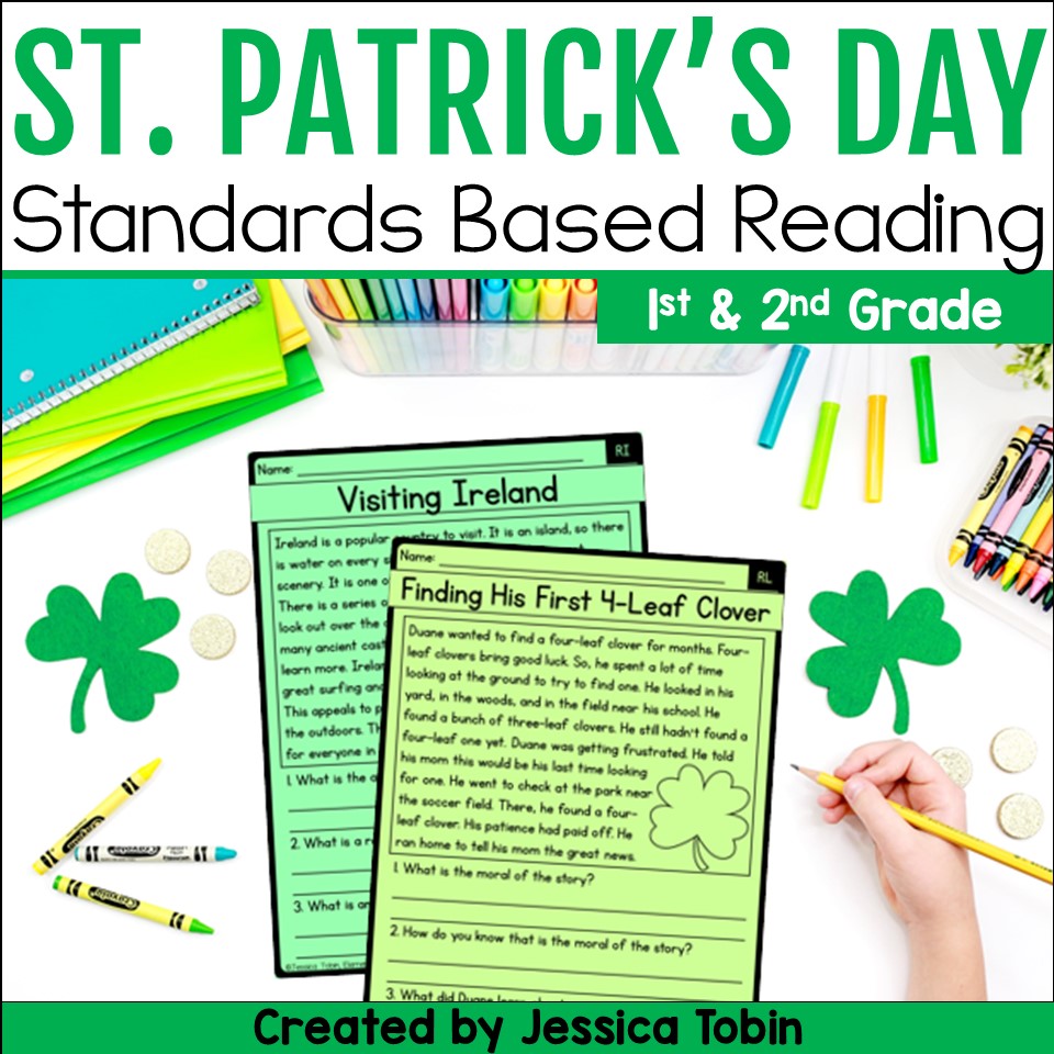 St Patrick's Day Reading Comprehension Passages For 1st & 2nd