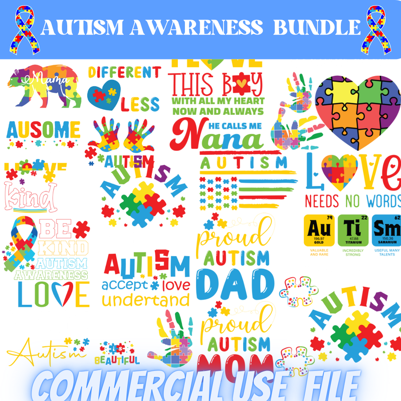 FREE!!! Autism Awareness Bundle - Vector Downloads